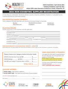 SOHO Healthfest - SENPA